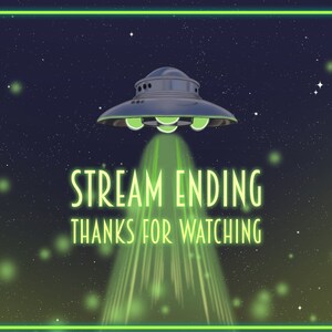 UFO Themed Twitch Asset Overlays Alien UFO Simple Cool Starting Soon ...