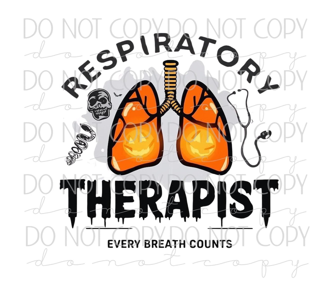 Halloween Respiratory Therapist PNG: Spooky Lungs Design (digital ...