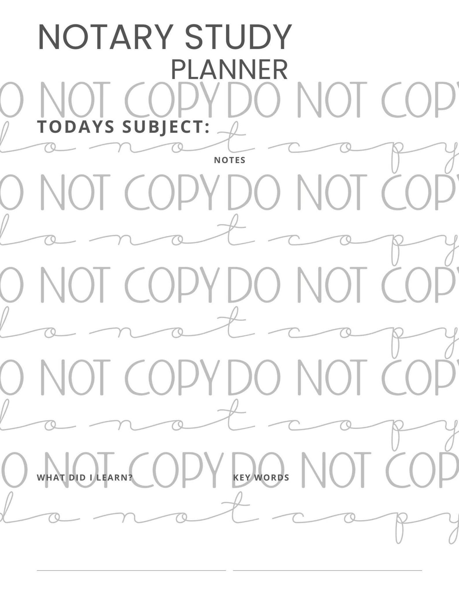 Notary Exam Study Guide: Printable Planner & Legal Notes (digital ...
