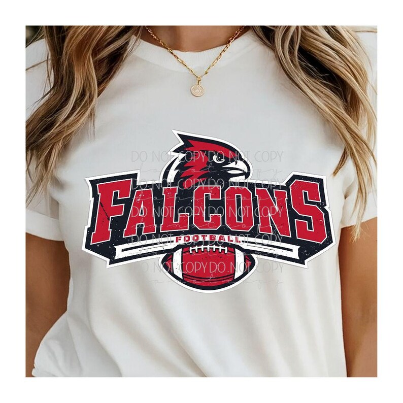 Falcons Football Logo PNG: Red Black White, Transparent Background ...
