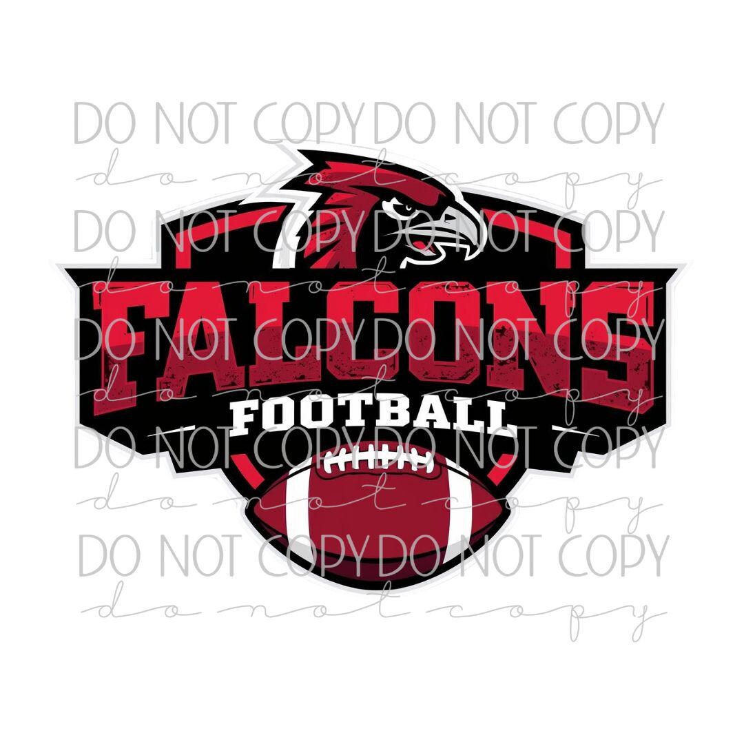 Falcons Football PNG: Red, Black, White Team Logo (digital Download) - Etsy