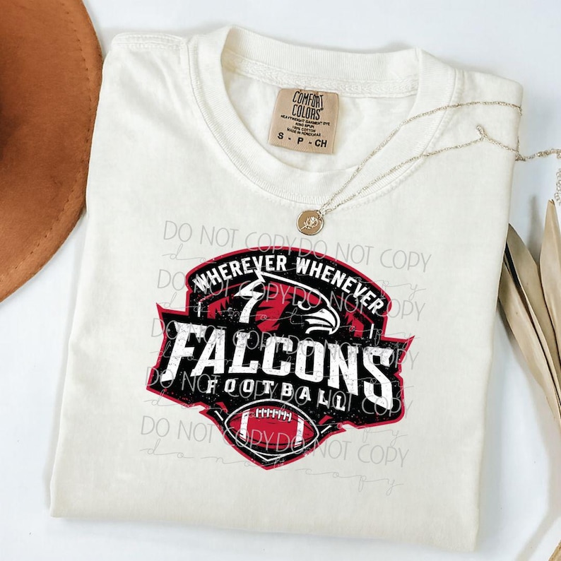 Falcons Football Logo PNG: Red, Black & White - School Spirit (digital ...