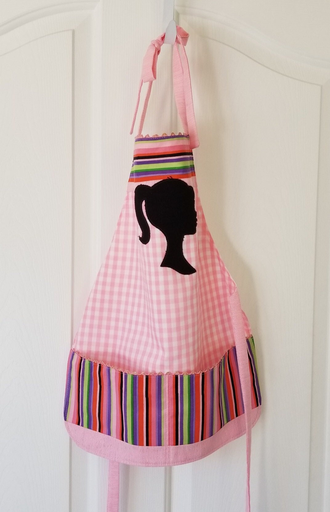 Little Girls Pink Barbie Apron - Etsy