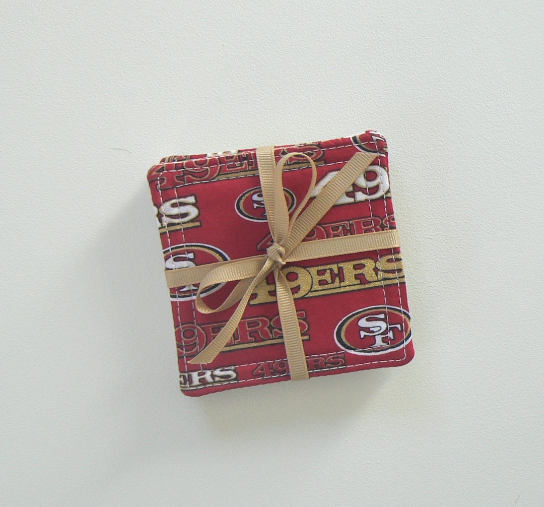 San Francisco 49ers Red and Gold Coasters - Etsy