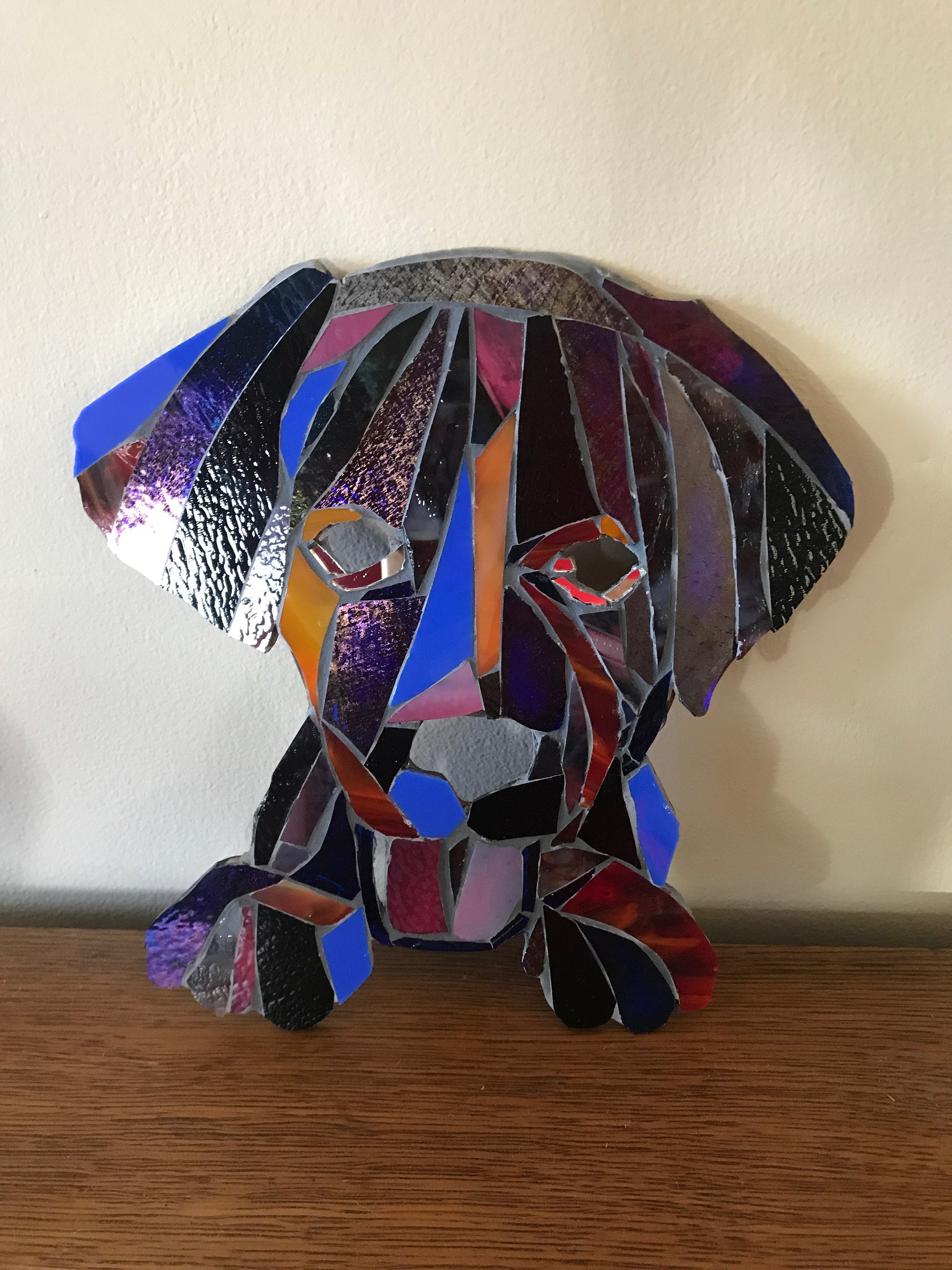 Puppy Dog Mosaic Art - Etsy