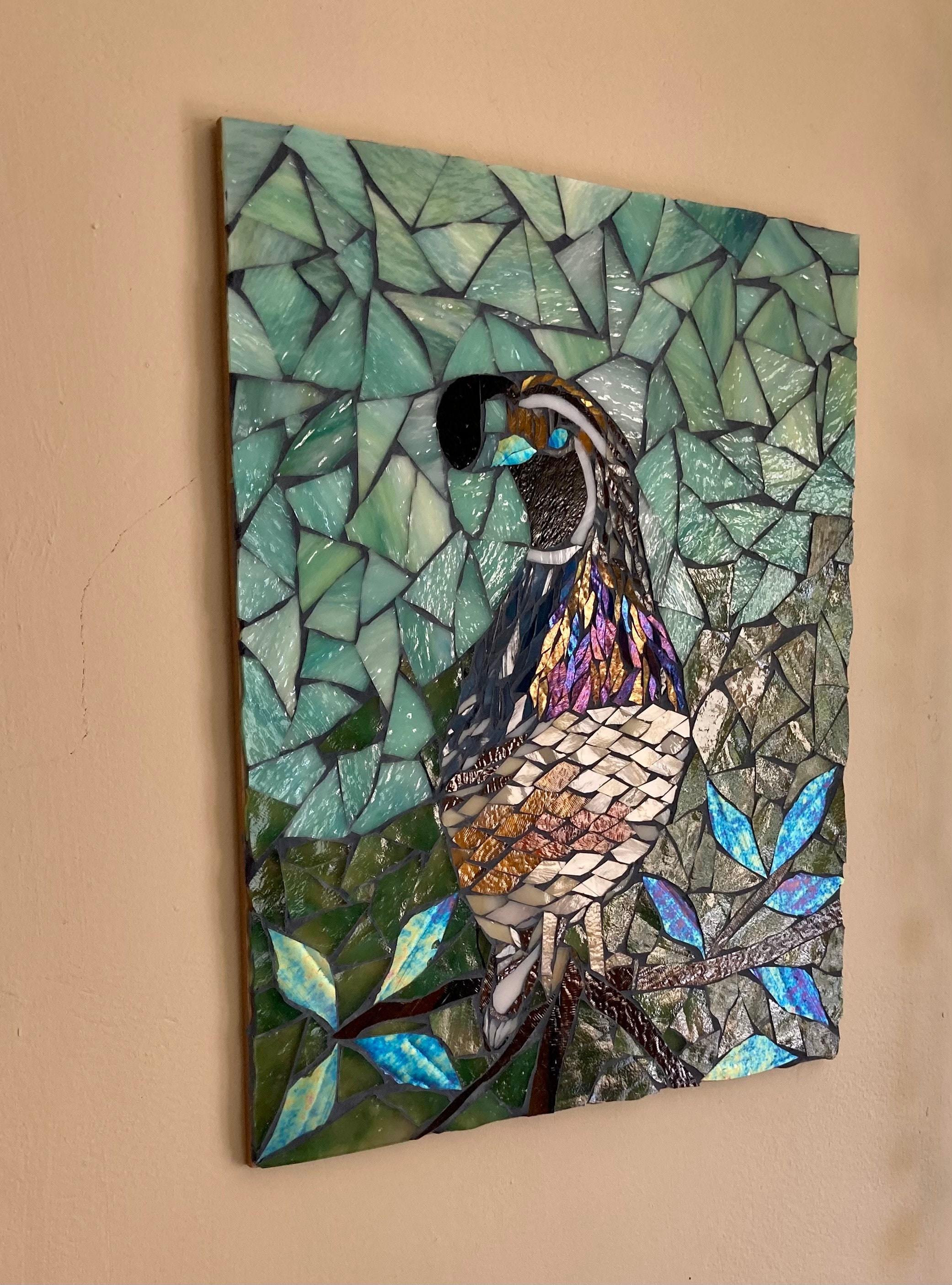 Quail Glass Mosaic Art - Etsy