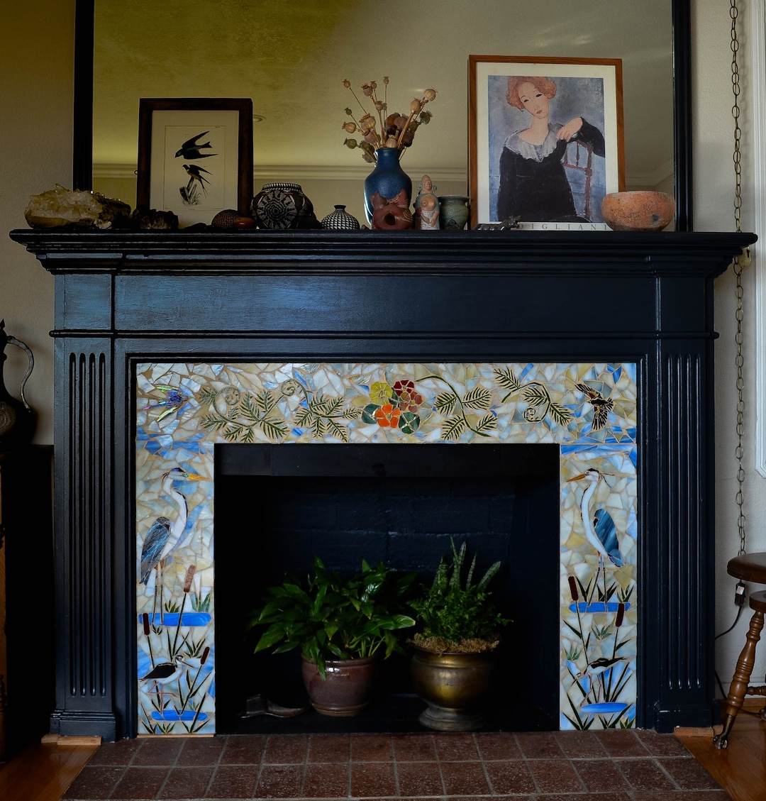 CUSTOM Fireplace Surround Mosaic; You Customize Your Own Design and ...