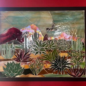 Sparkling Desert Landscape Glass Mosaic Artwork - Etsy
