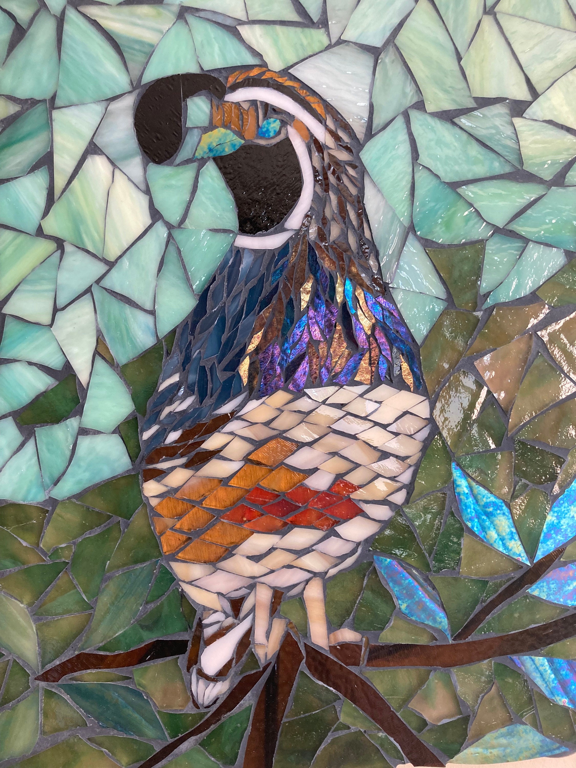 Quail Glass Mosaic Art - Etsy