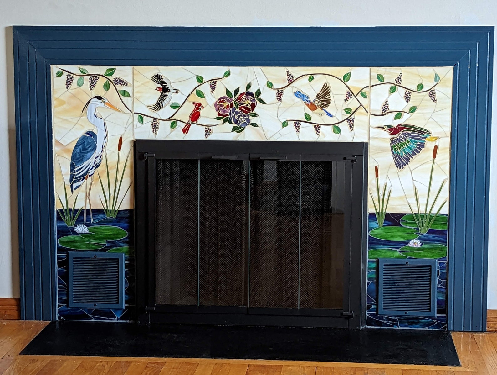 CUSTOM Fireplace Surround Mosaic; You Customize Your Own Design and ...