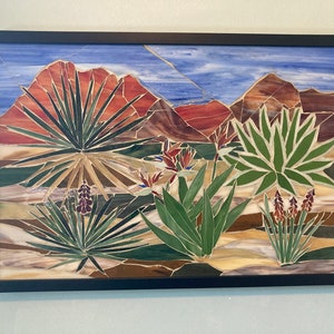Striking Desert Southwest Landscape Mosaic Wall Art - Etsy
