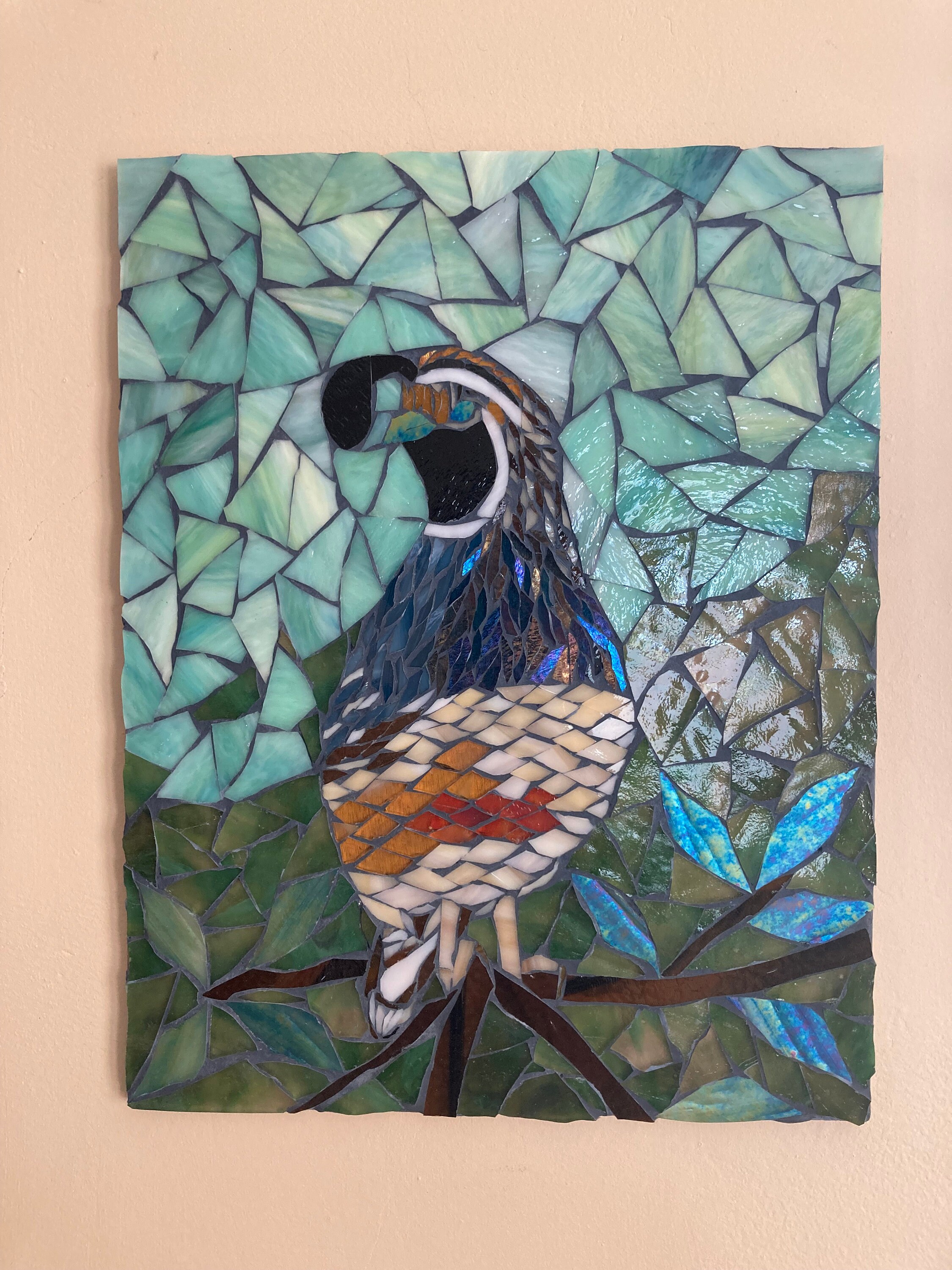 Quail Glass Mosaic Art - Etsy
