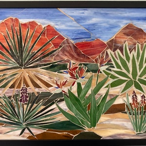Striking Desert Southwest Landscape Mosaic Wall Art, Made to Order - Etsy