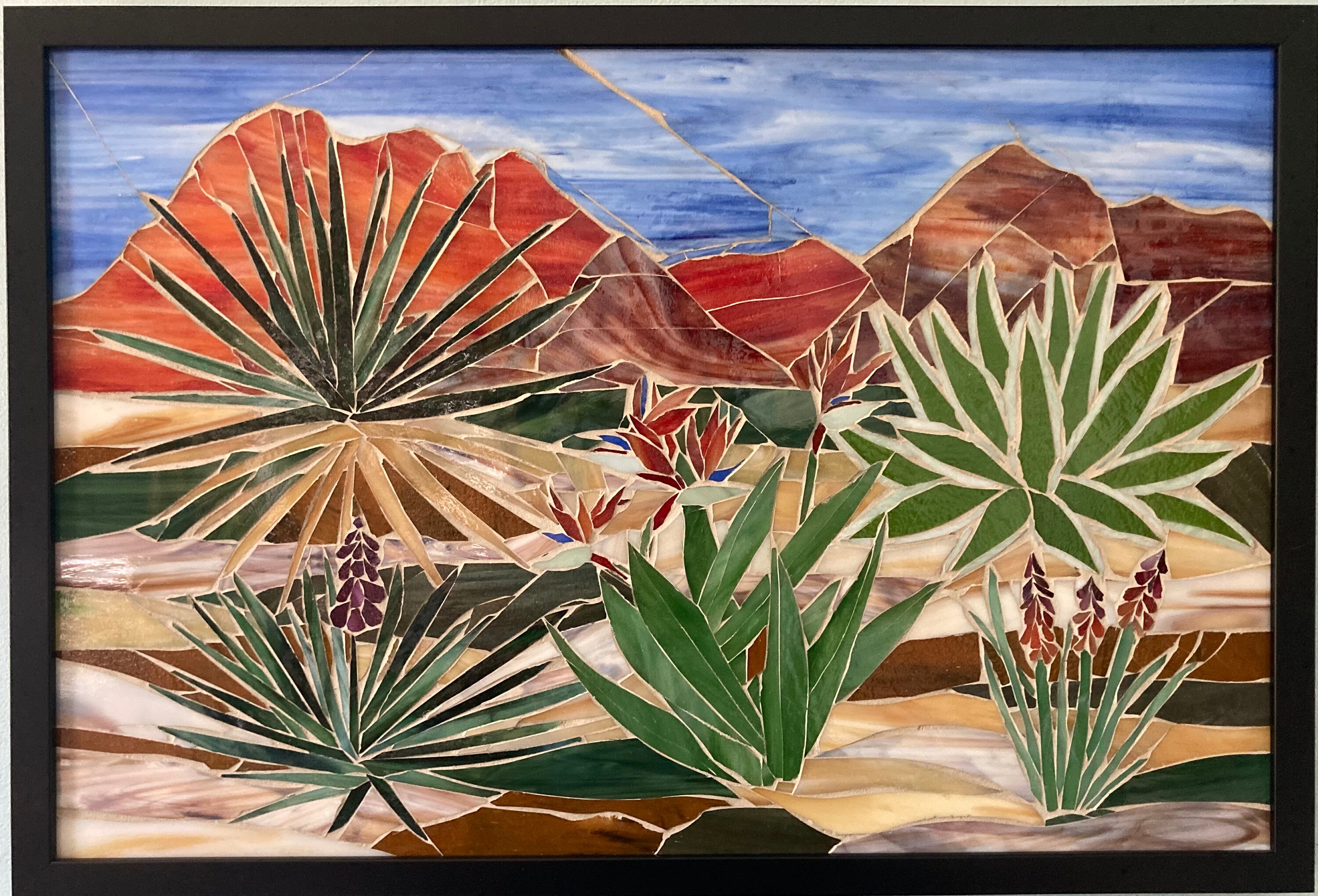 Striking Desert Southwest Landscape Mosaic Wall Art, Made to Order - Etsy