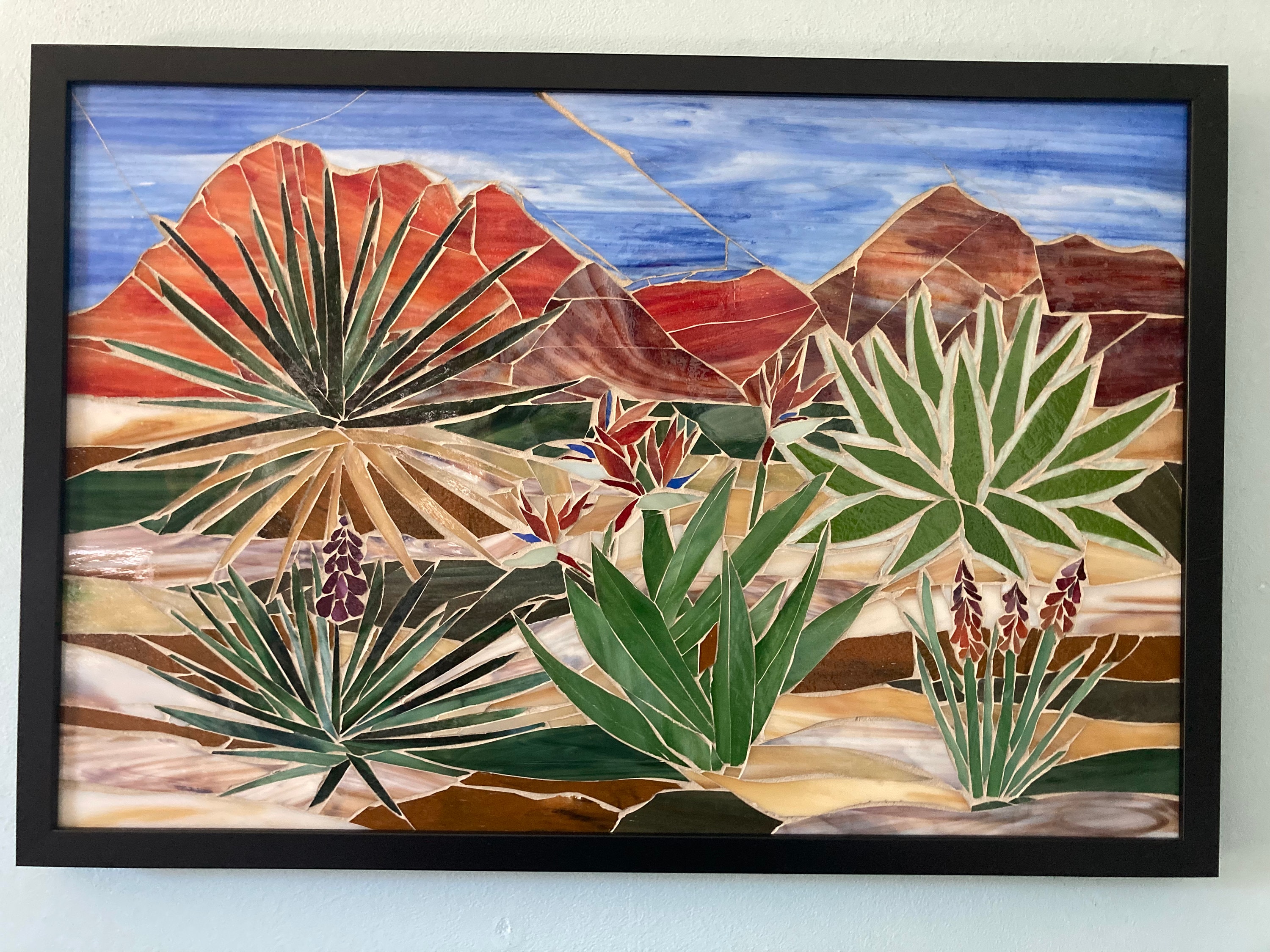 Striking Desert Southwest Landscape Mosaic Wall Art, Made to Order - Etsy
