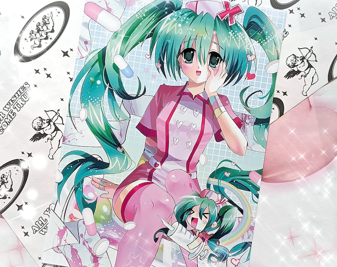 Vocaloid Nurse Hatsune Miku | A5 Mini Print - Etsy