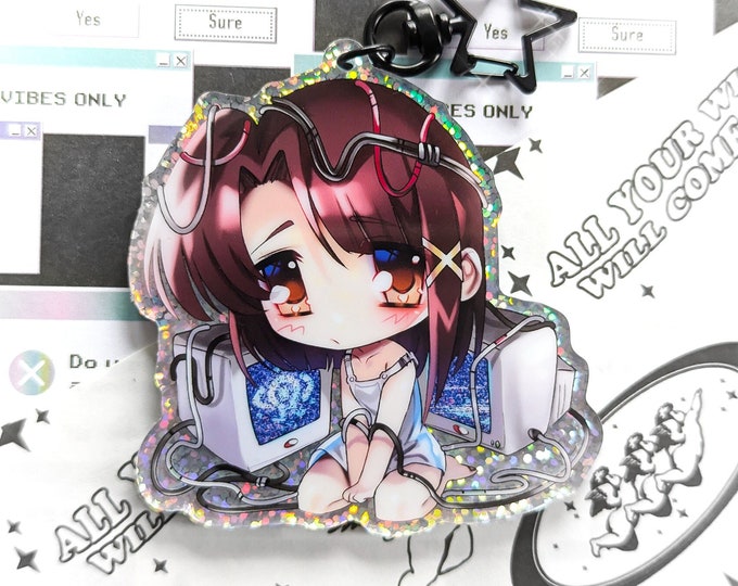 Serial Experiments Lain Holographic Charm / Animecore Webcore - Etsy
