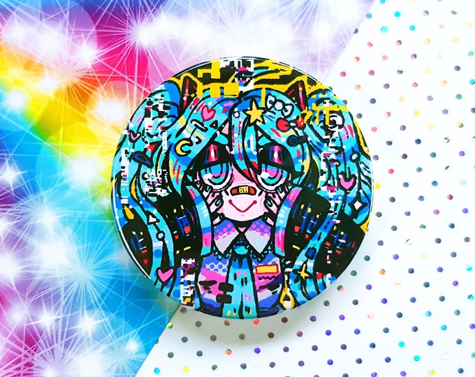 Hatsune Miku Decora 45mm Button - Etsy