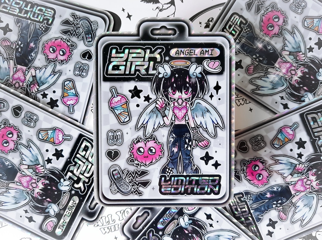 Y2K GIRL Amy Doll Prismatic Vinyl Sticker - Etsy