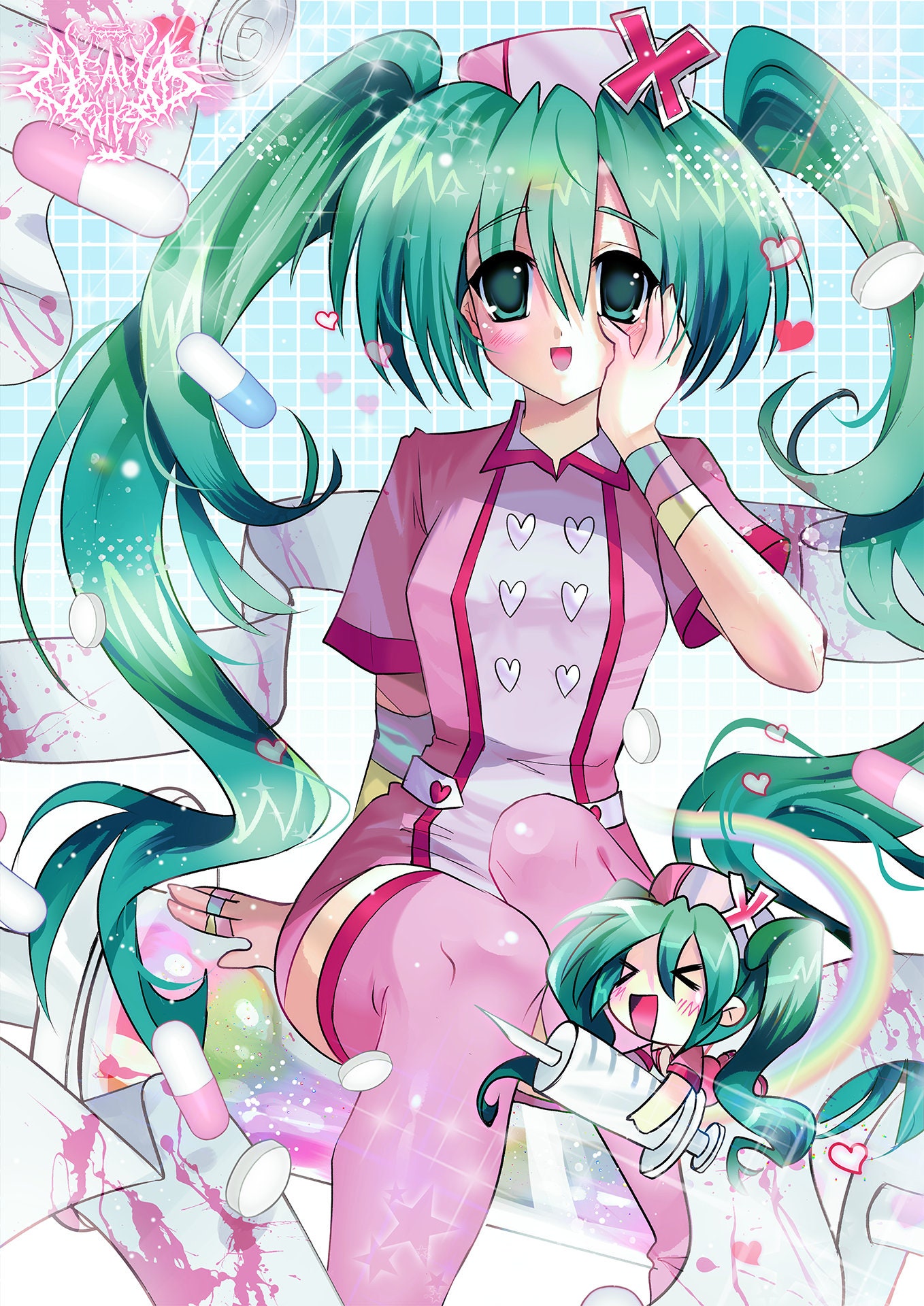 Vocaloid Nurse Hatsune Miku A5 Mini Print - Etsy