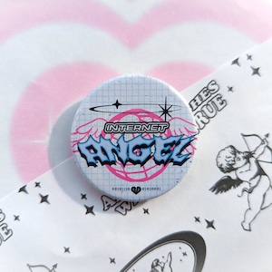 Y2K Internet Angel Devil 45 MM Button Badges / Webcore Aesthetic - Etsy