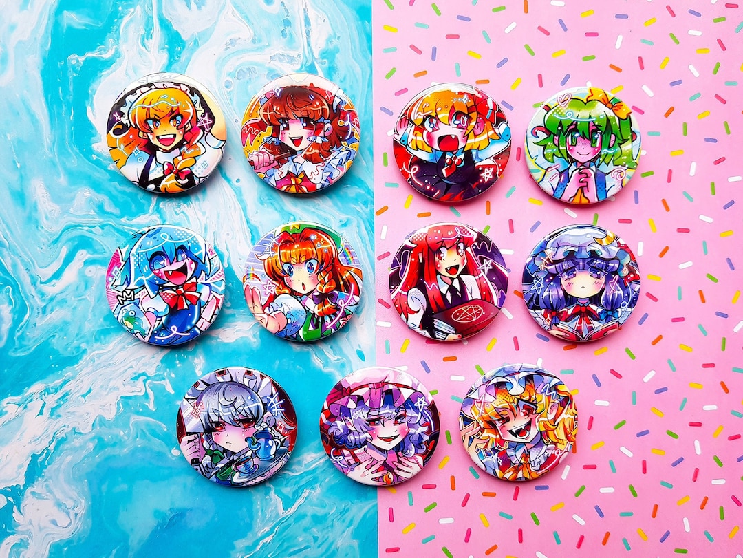 Touhou Project EOSD Button Pins 44 Mm - Etsy