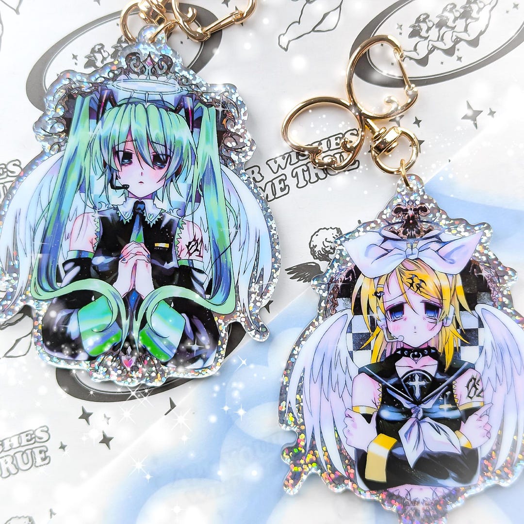 Vocaloid Angel Y2K Hatsune Miku / Kagamine Rin Acrylic Charms - Etsy UK