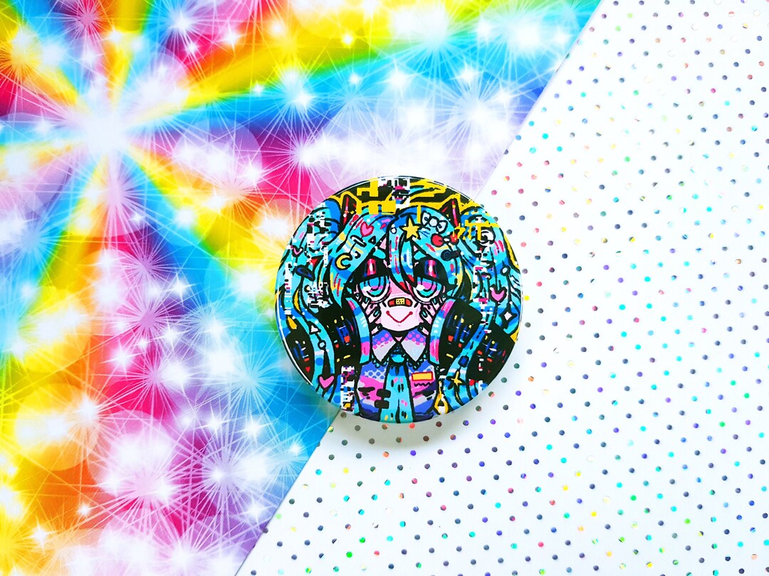 Hatsune Miku Decora 45mm Button - Etsy