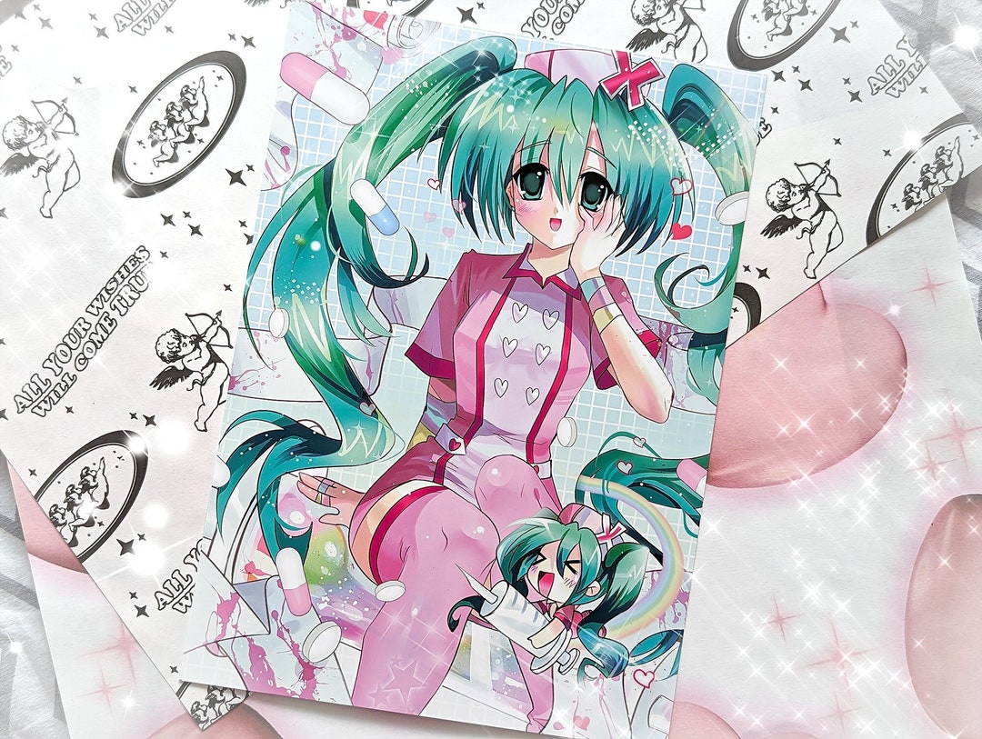 Vocaloid Nurse Hatsune Miku | A5 Mini Print - Etsy