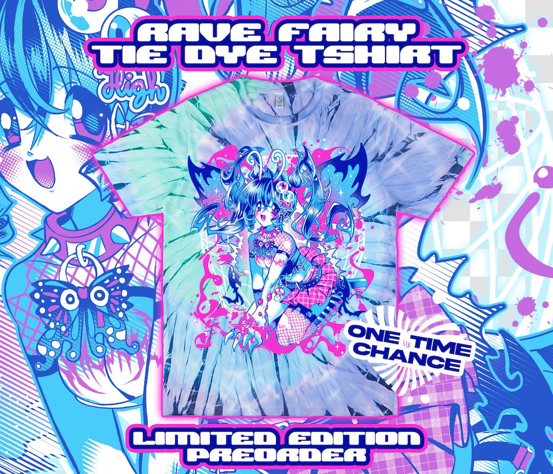 Rave Fairy OC / Animecore Y2K Webcore Inspired Limited Tie Dye ...