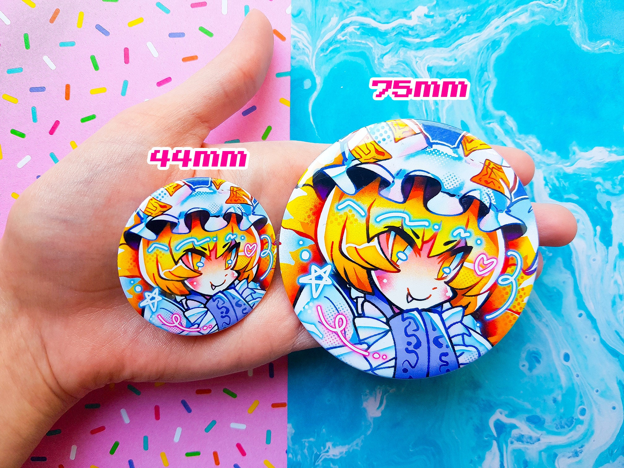 Touhou Project EOSD Button Pins 44 Mm - Etsy