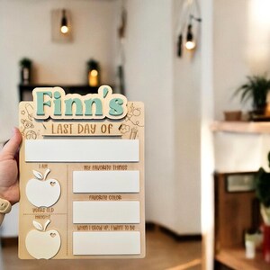 First & Last Day of School Interchangeable Sign Personalized First Day ...