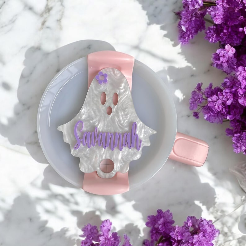 Ghost Spooky Stanley Topper | Halloween Name Tumbler Topper | Spooky ...