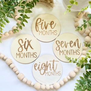Monthly Milestone Discs, Wooden Monthly Markers, Monthly Wooden Discs ...