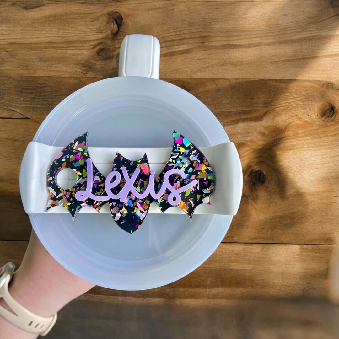 Freakin Bats Tumbler Topper | Halloween Name Tumbler Topper | Spooky ...