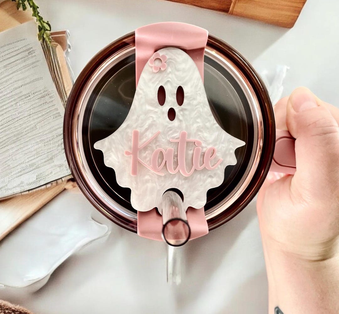 Ghost Spooky Stanley Topper | Halloween Name Tumbler Topper | Spooky ...