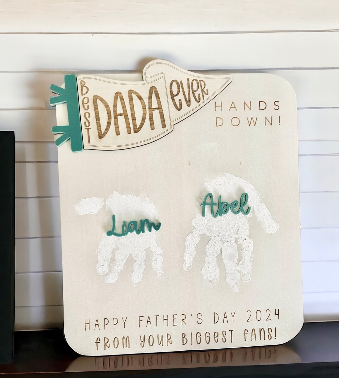 Hands Down Fathers Day Sign | Fathers Day Handprint Craft | Fathers Day ...