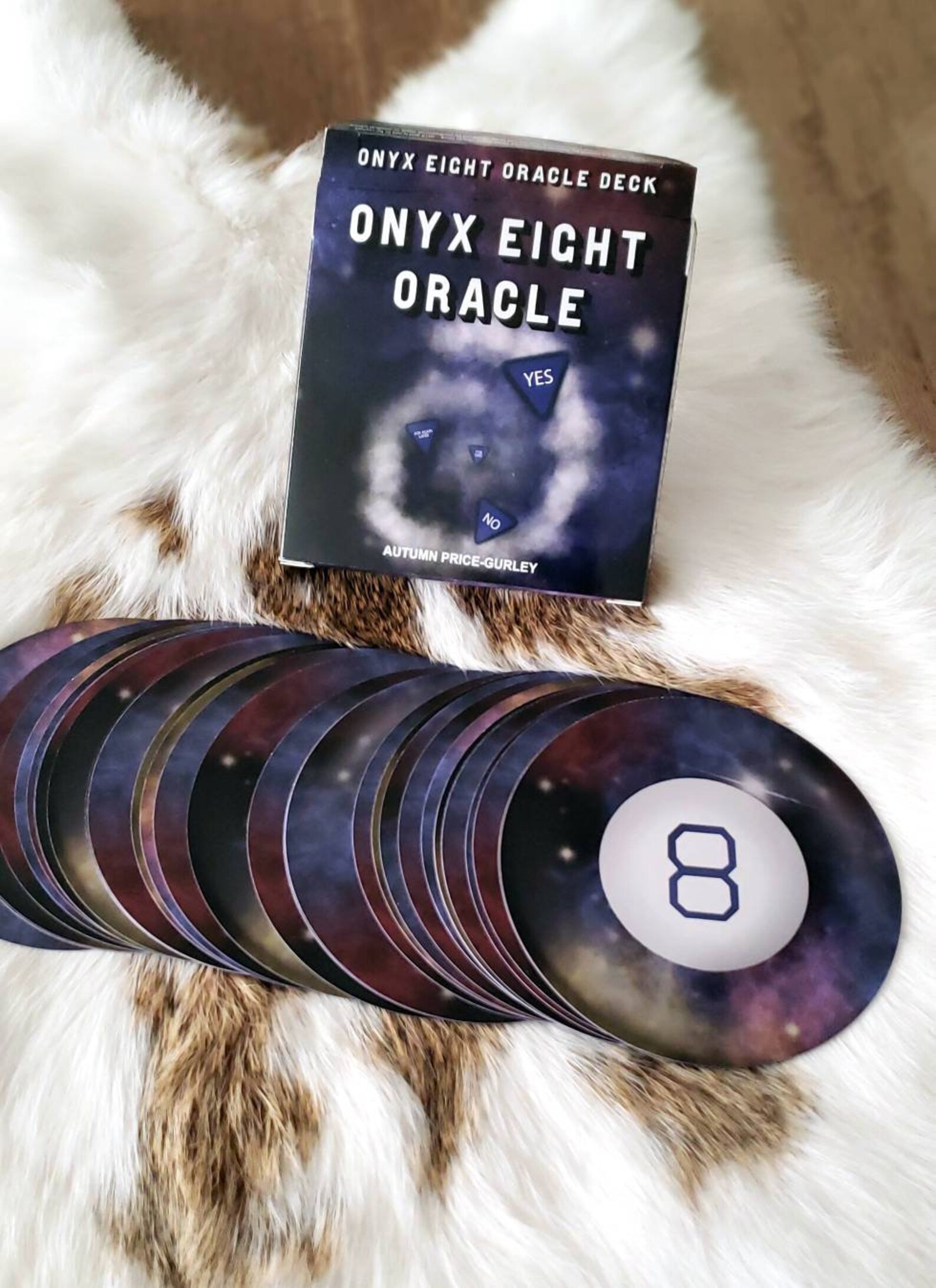 Magic 8 Ball Round Circle Oracle Tarot Card Deck Divination Tool ONYX ...