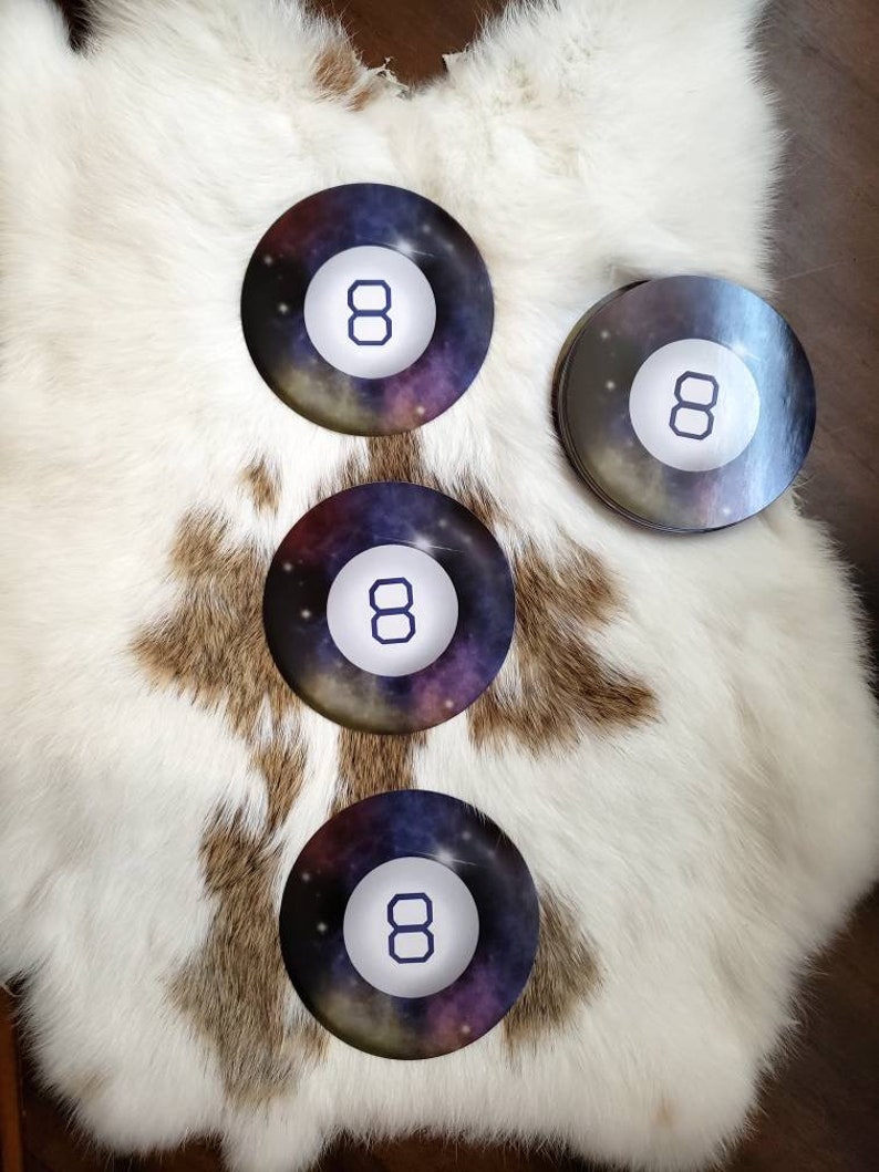 Magic 8 Ball Round Circle Oracle Tarot Card Deck Divination Tool ONYX ...