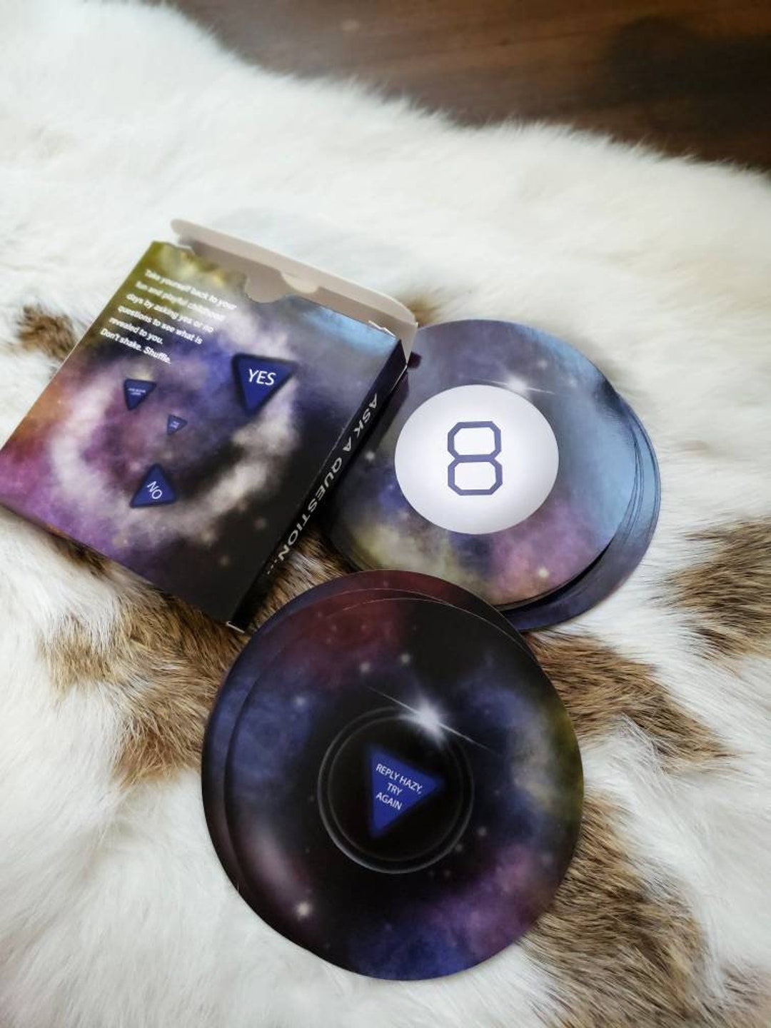 Magic 8 Ball Round Circle Oracle Tarot Card Deck Divination Tool ONYX ...