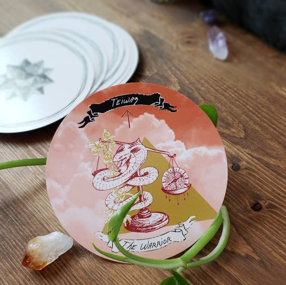 Rune Oracle Tarot Card Deck Round Circle Divination Tool, Zodiac ...