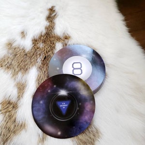 Magic 8 Ball Round Circle Oracle Tarot Card Deck Divination Tool ONYX ...