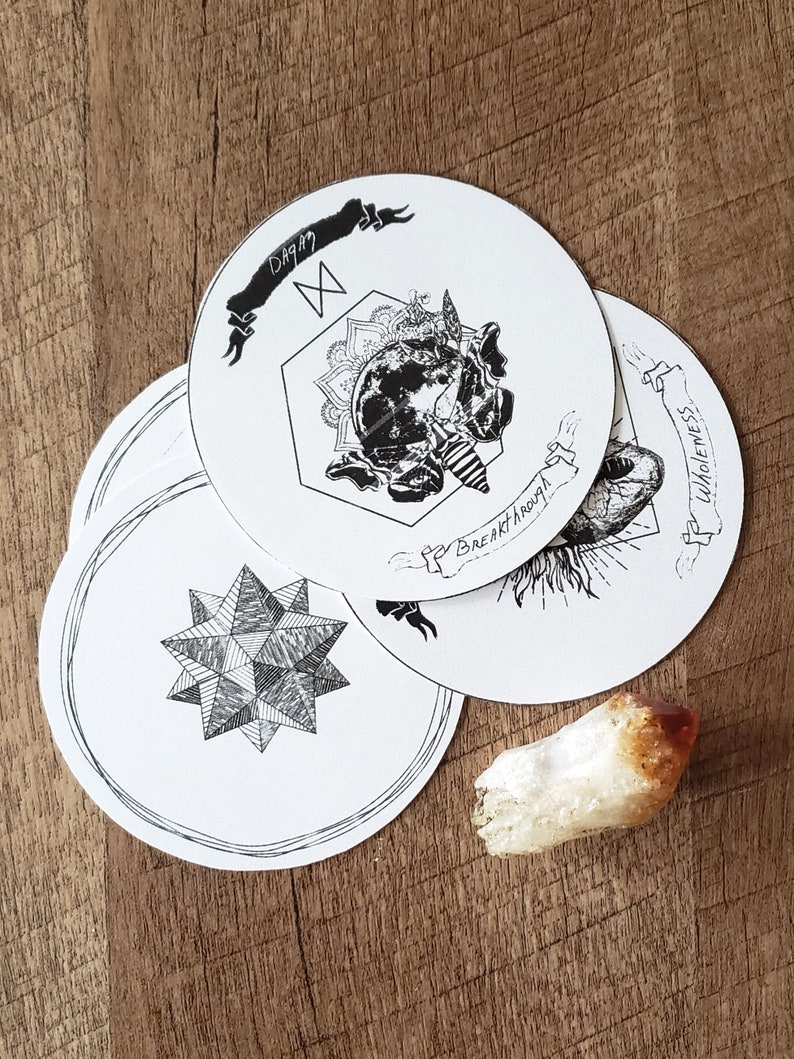 Round Rune Oracle Tarot Card Deck Divination Tool, Constellation ...