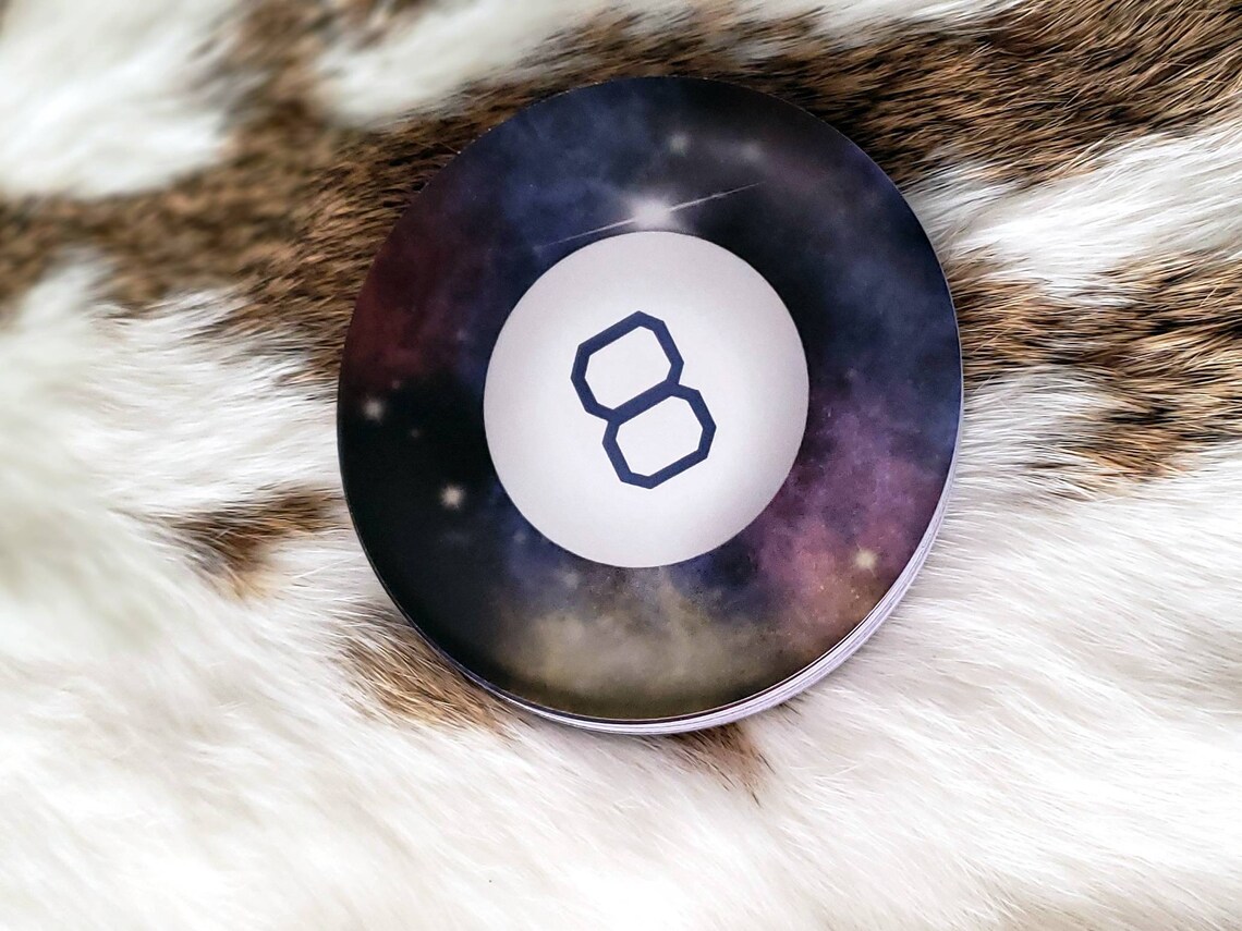 Magic 8 Ball Round Circle Oracle Tarot Card Deck Divination Tool ONYX ...