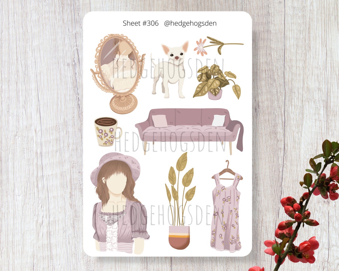 Royal Sticker Bundle, Cottagecore Sticker Sheet, Romantic Academia ...