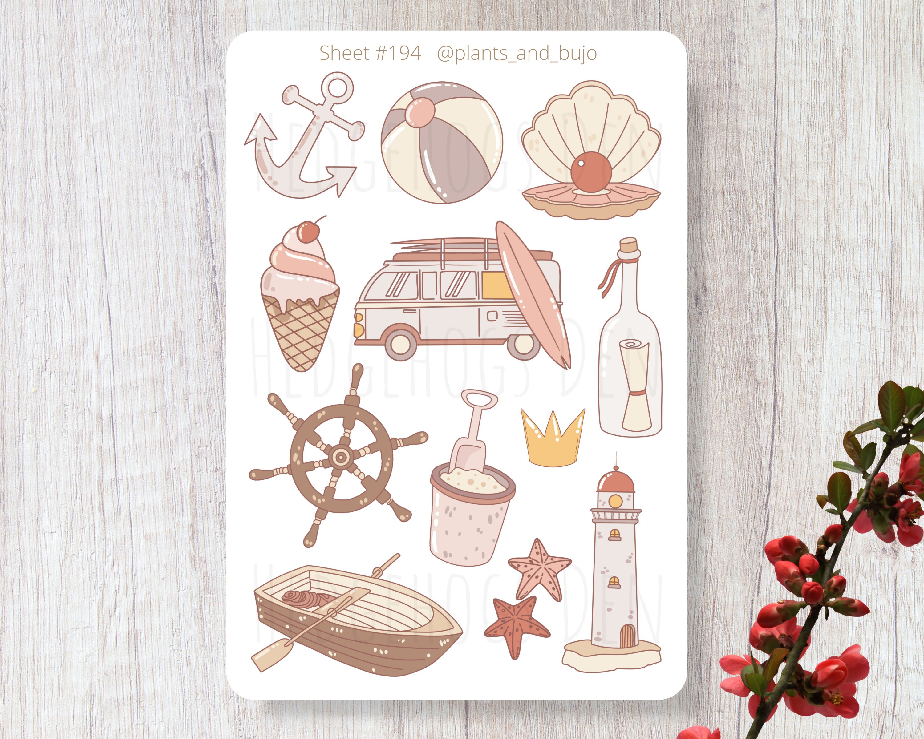 Summer Sticker Bundle Beach Sticker Sheet Bundle Beach - Etsy