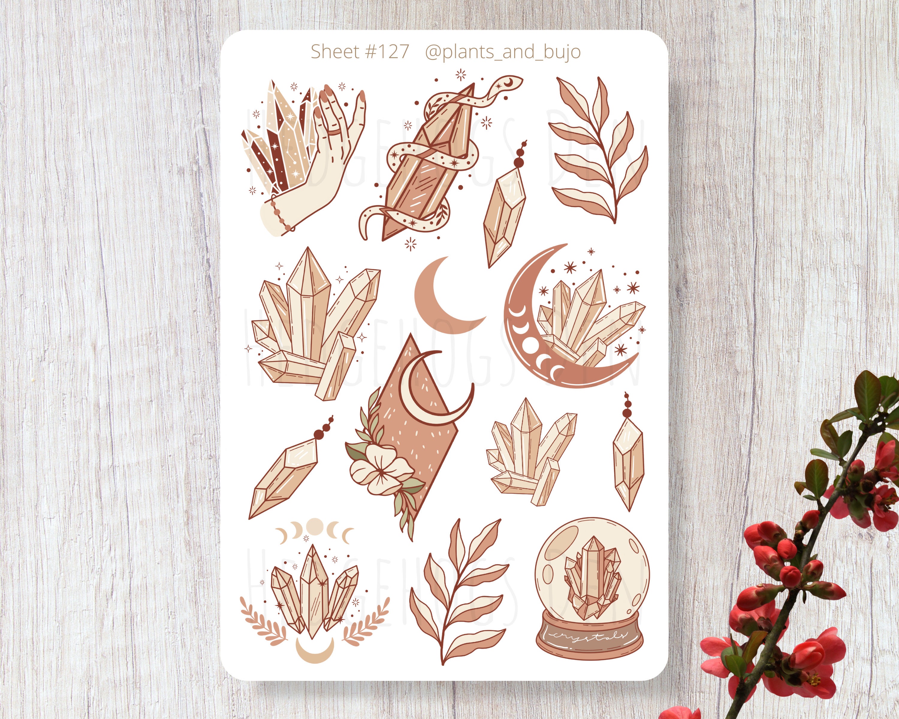 Boho Witchy Sticker Sheet Aesthetic Stickers Pastel | Etsy