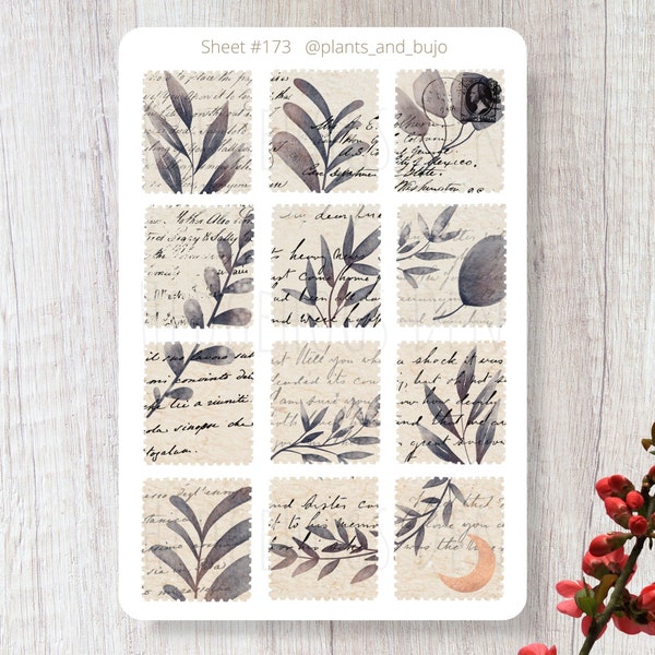Vintage Floral Post Stamps - Etsy
