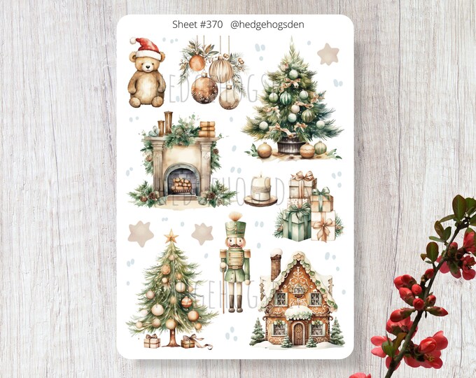 Cozy Winter Decor Sticker Sheet, Holiday Stickers, Cozy Christmas ...