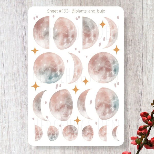 Moon Stickers - Etsy UK